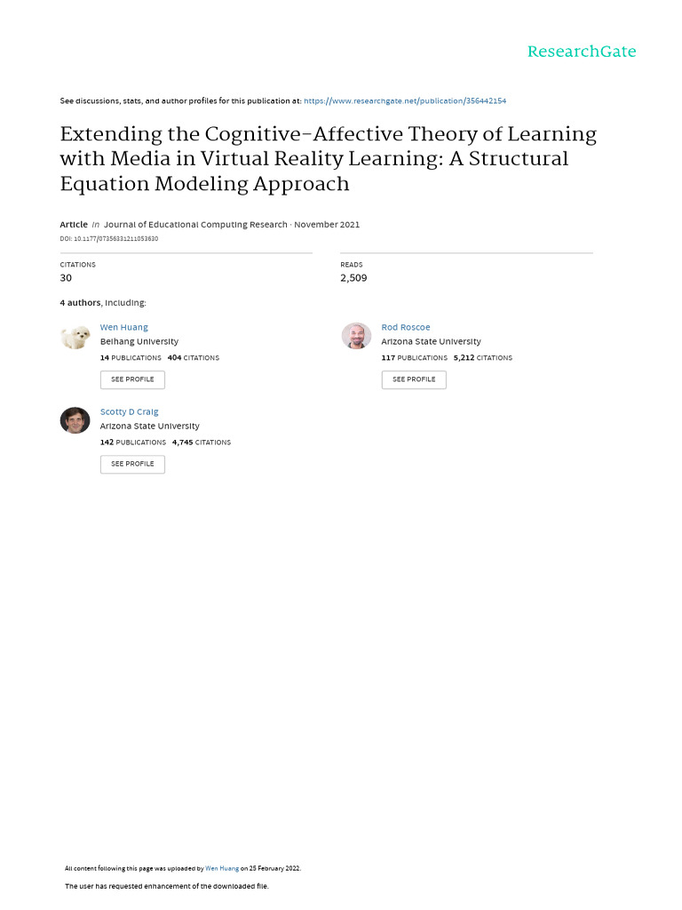 Extending The Cognitive-Affective Theory of Learning With Media in ...