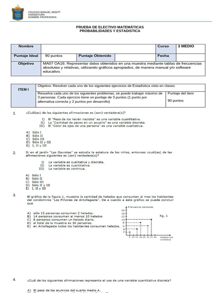 Guia de Ejercicios Evaluada | PDF