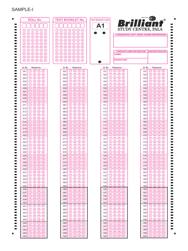Omr Sample 1 | PDF