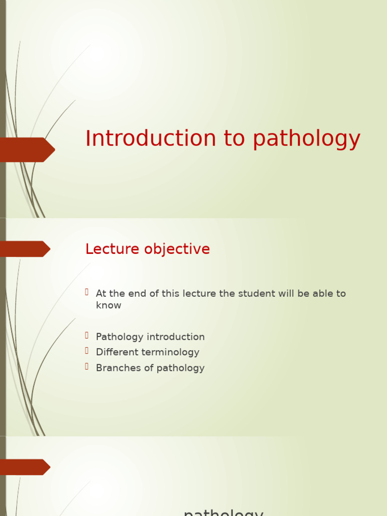 Introduction to Pathology Basics | PDF | Pathology | Infection