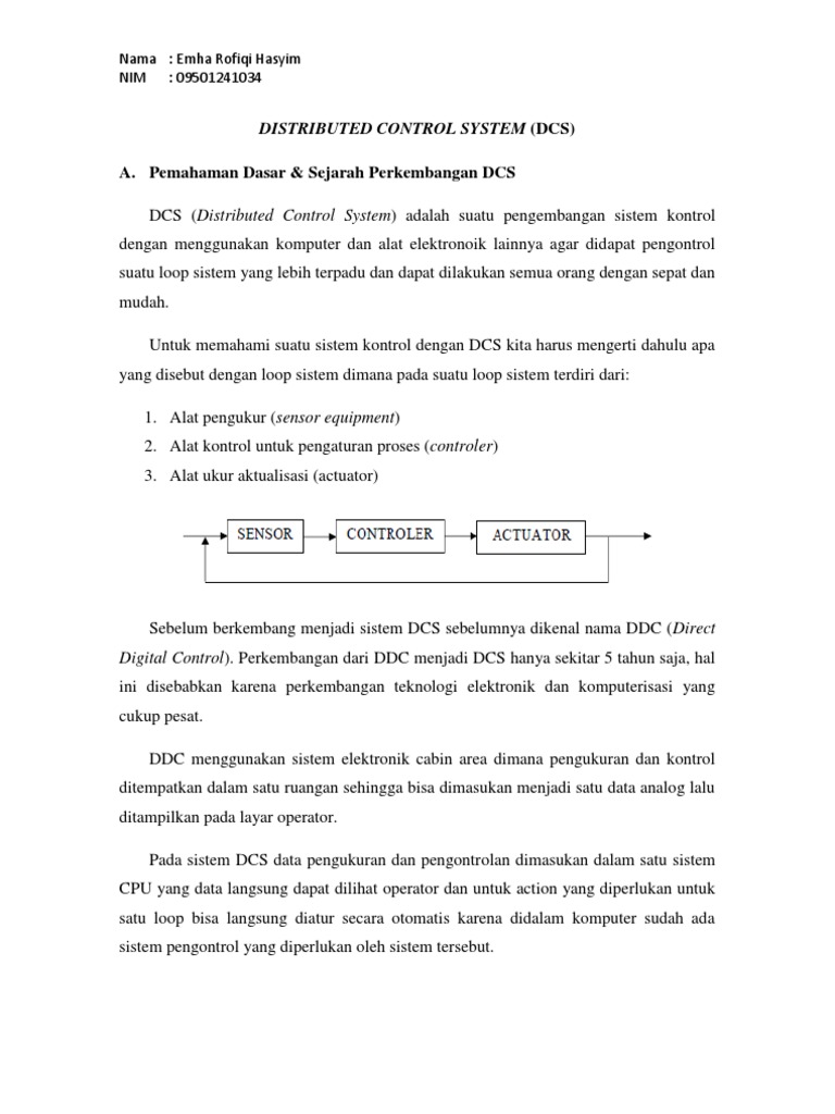 Pengertian dan Komponen Dasar DCS | PDF