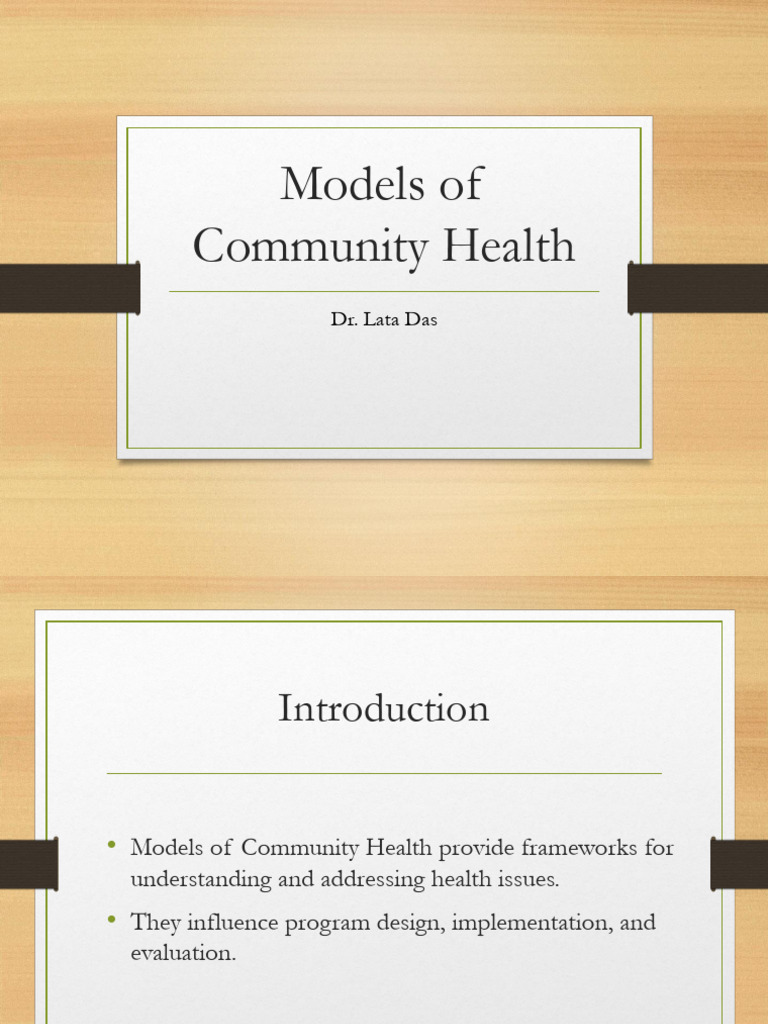Community Health Models | PDF | Public Health | Medicine