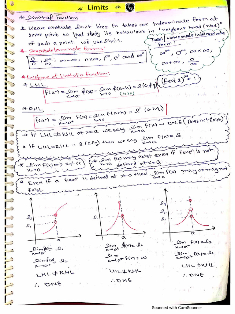 Limits Handwritten Notes | PDF