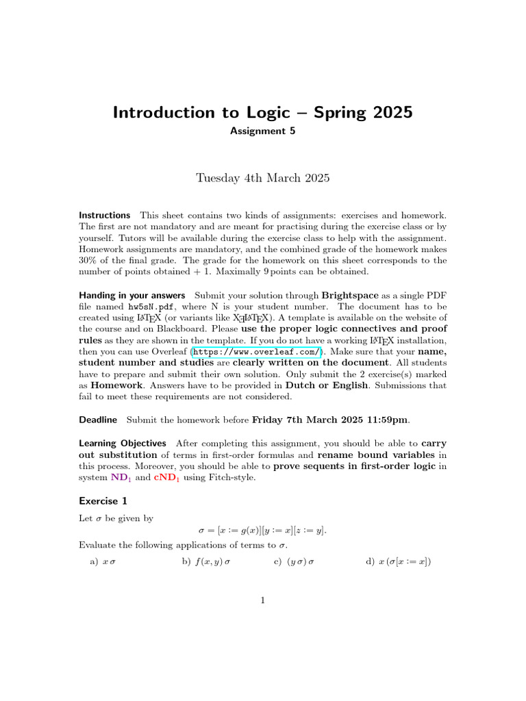 Assignment5 Solutions | PDF | Formalism (Deductive) | Metalogic