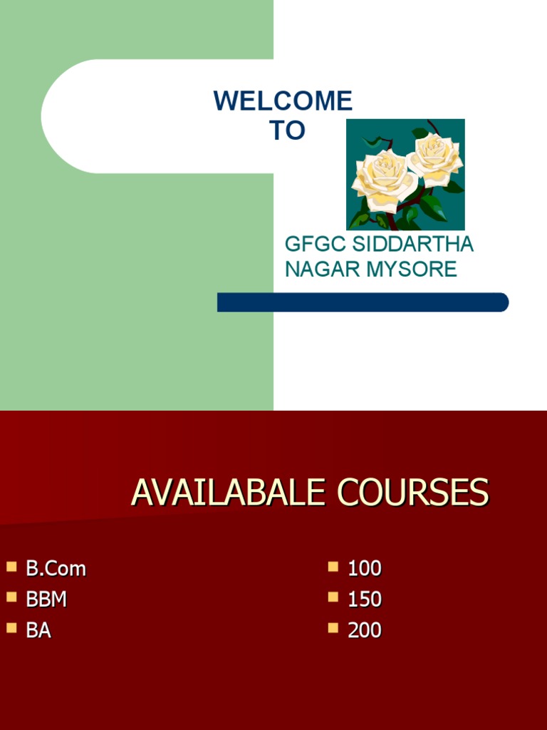 Courses and Benefits at GFGC Mysore | PDF | Career & Growth | Business