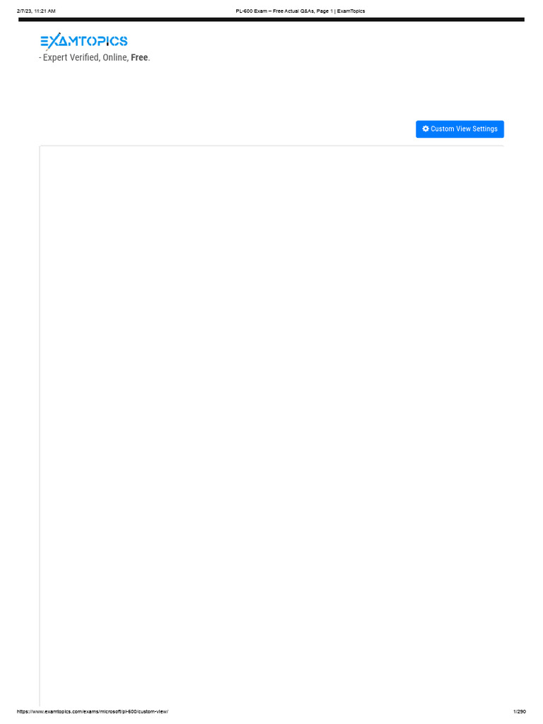 PL-600 Exam - Free Actual Q&as, Page 1 - ExamTopics | PDF | Cloud Computing | Computing