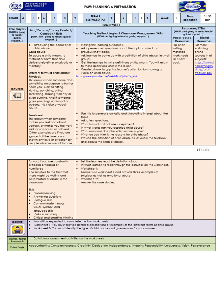 Child Abuse Education for Grade 5 | PDF | Learning | Child Abuse