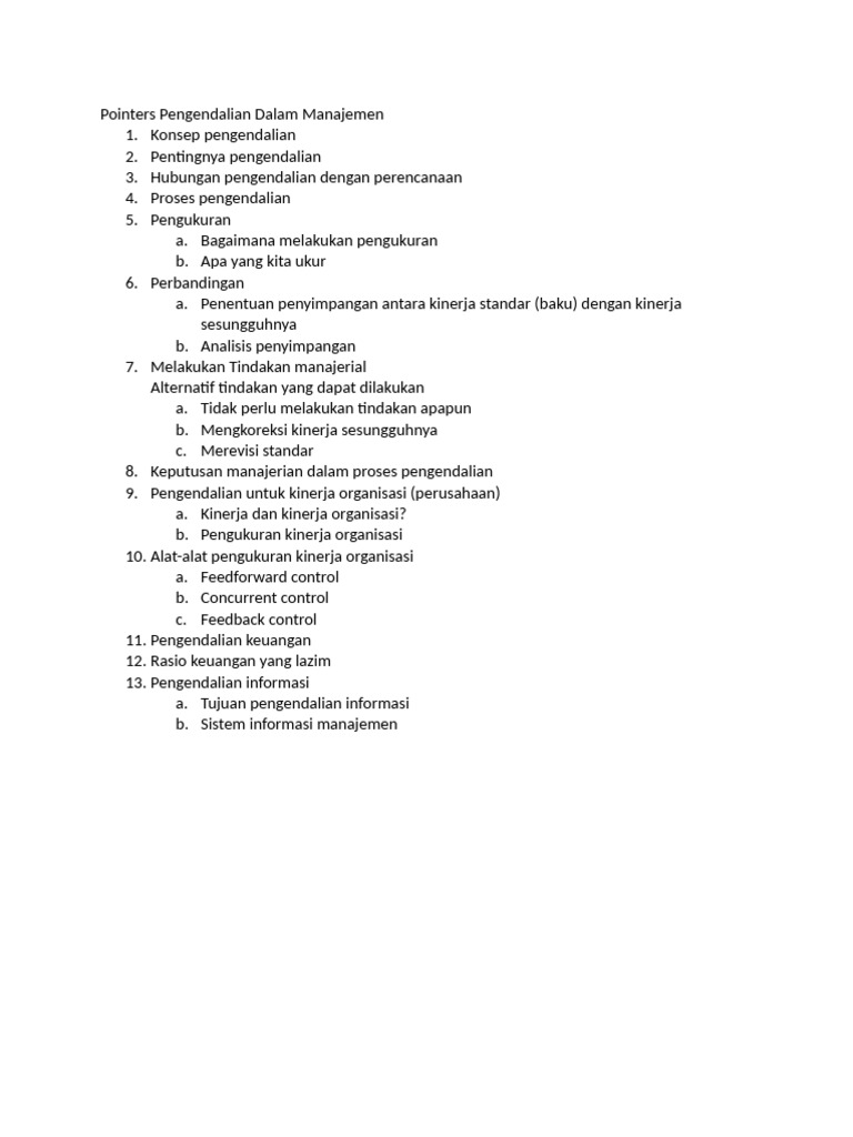 Pointers Topik 7 - Pengendalian | PDF