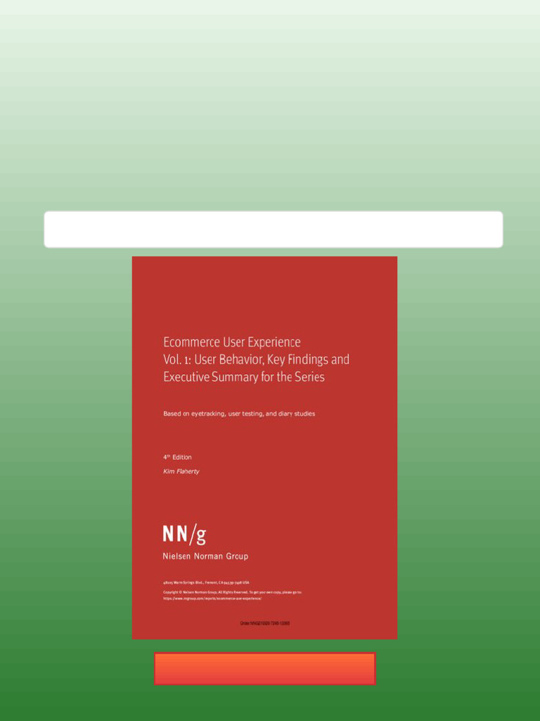 (Ebook) Ecommerce User Experience Vol. 1: User Behavior, Key Findings ...
