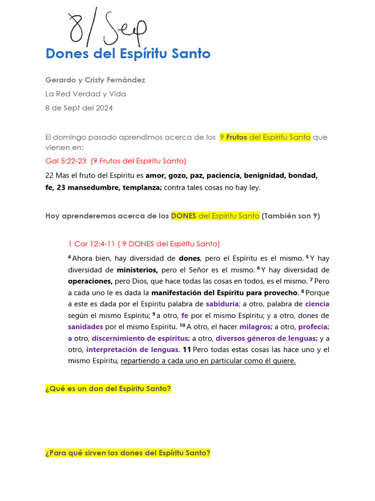 88 Dones Del Espíritu Santo - PDF - 240908 - 164243 | PDF | Profecía ...
