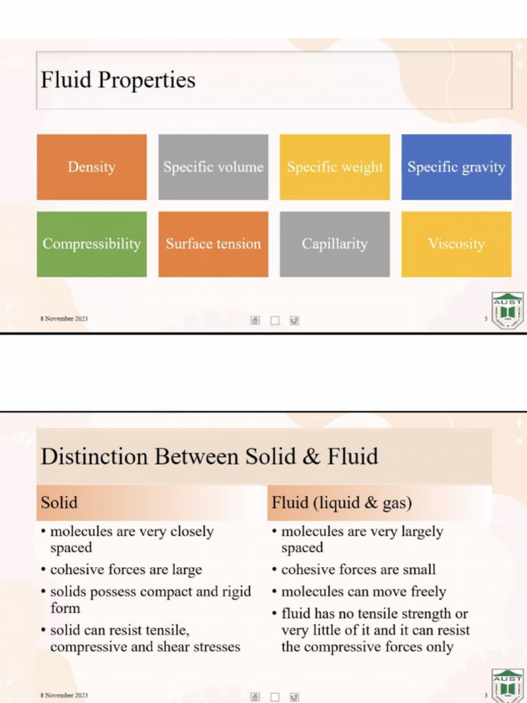 FM Topic 2 Fluid Properties | PDF