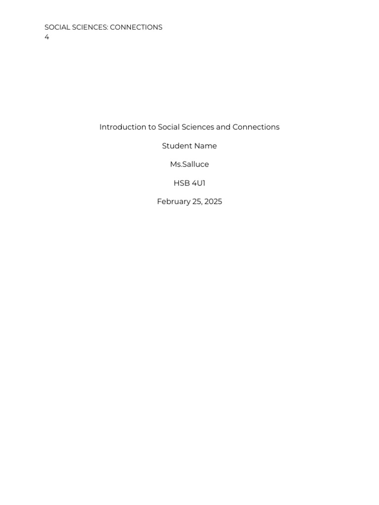 Introduction To Social Sciences and Connections | PDF | Anxiety ...