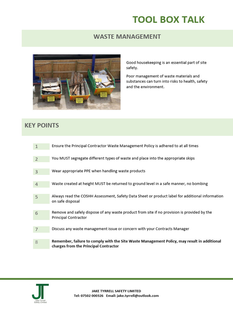 Effective Waste Management Guidelines | PDF