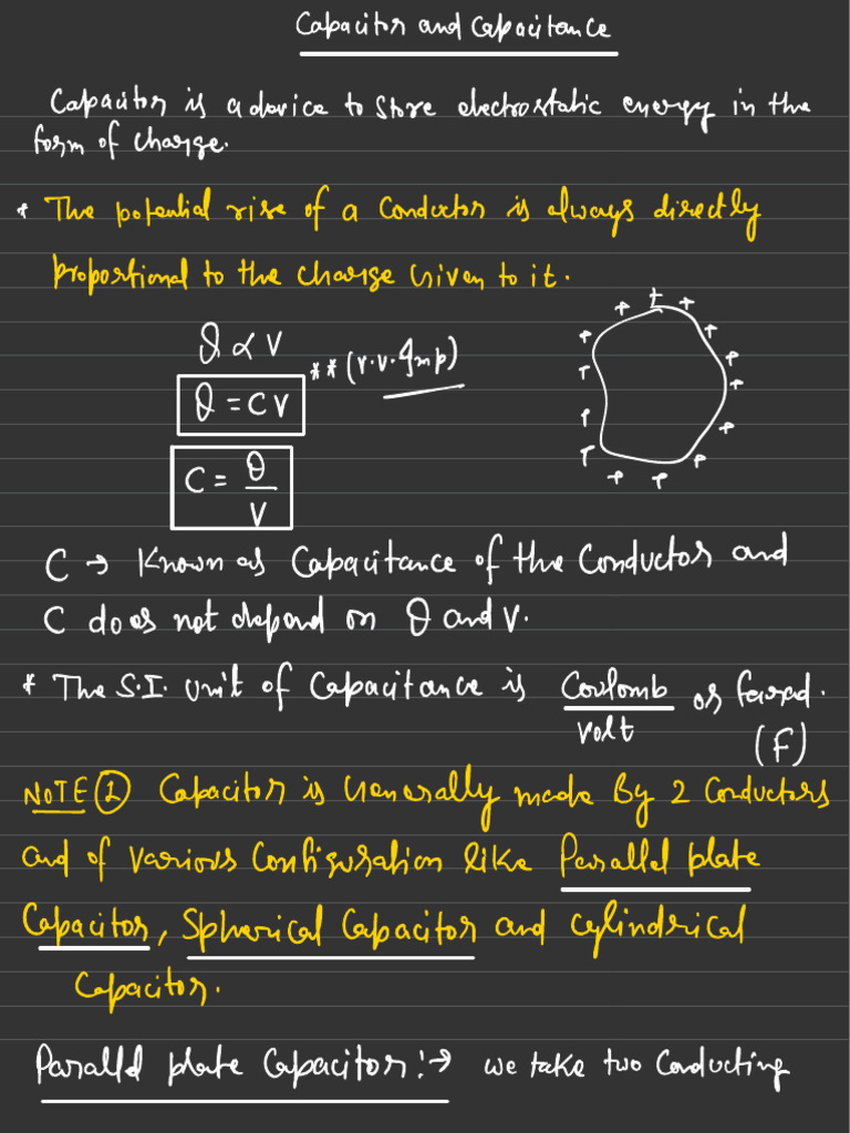 Electrostatic Potential and Capacitance | PDF | Capacitance | Capacitor