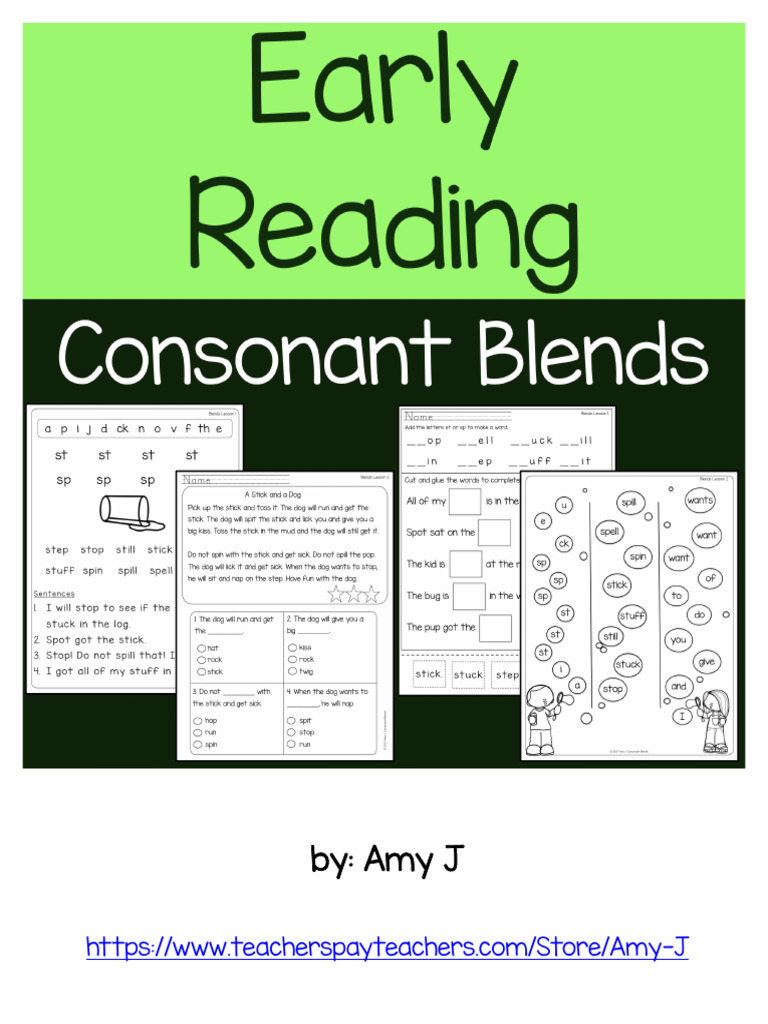 Consonant Blends with Short Vowels | PDF | Consonant