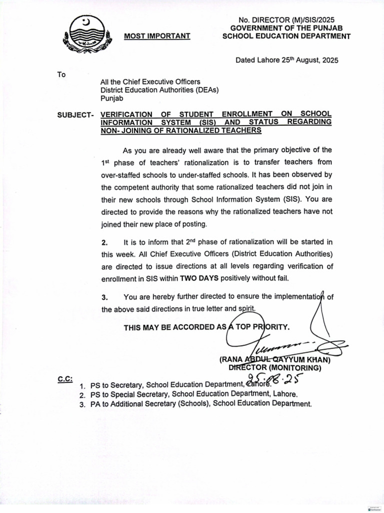 Verification of Students Enrolment | PDF
