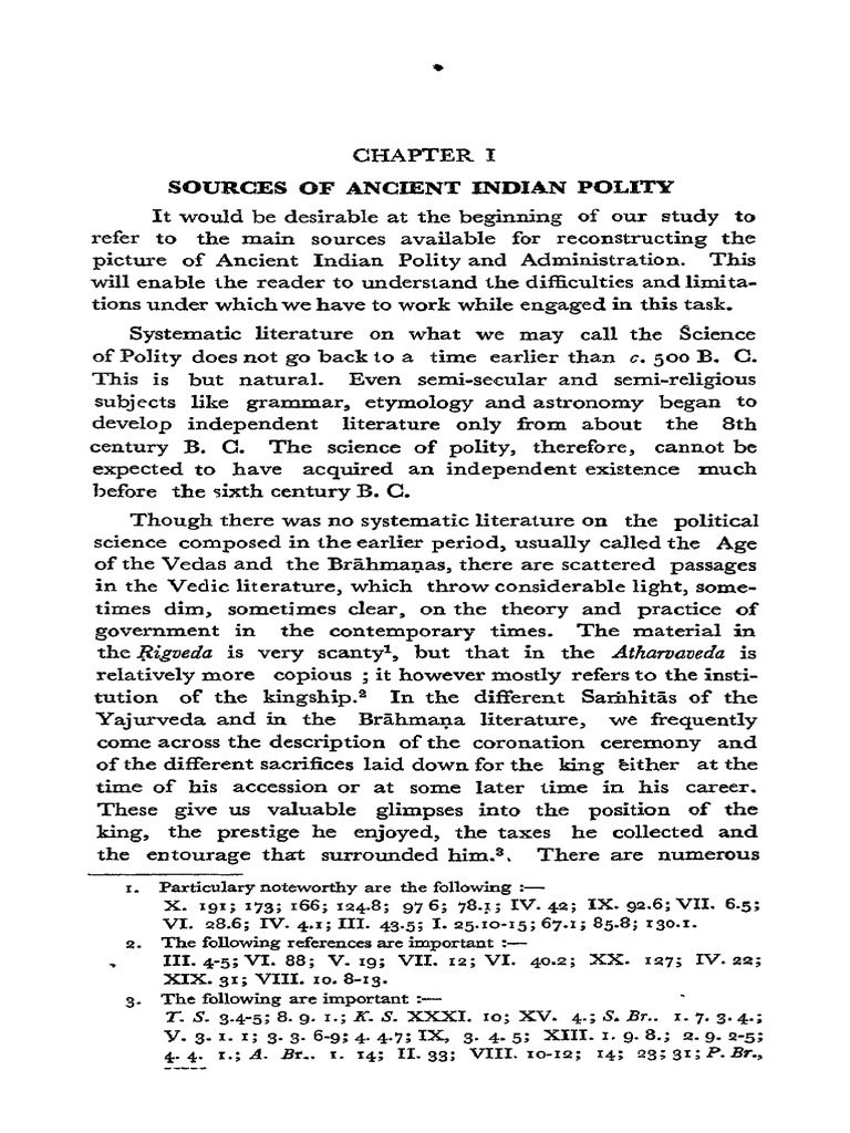 Sources of Ancient Indian Polity | PDF