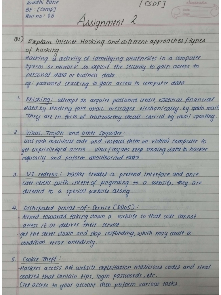 CSDF Assignment 2 | PDF