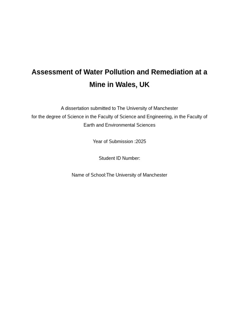 Cwmystwyth Mine Water Pollution Study | PDF | Total Organic Carbon ...