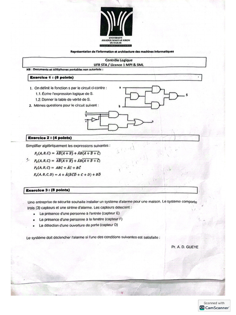 Devoir S1 L1 2023-2024 | PDF