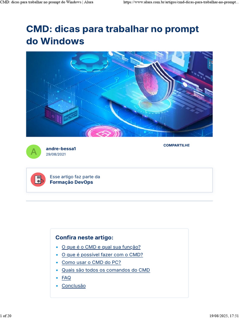 Dicas para usar o CMD no Windows | PDF | Microsoft Windows | Sistema ...