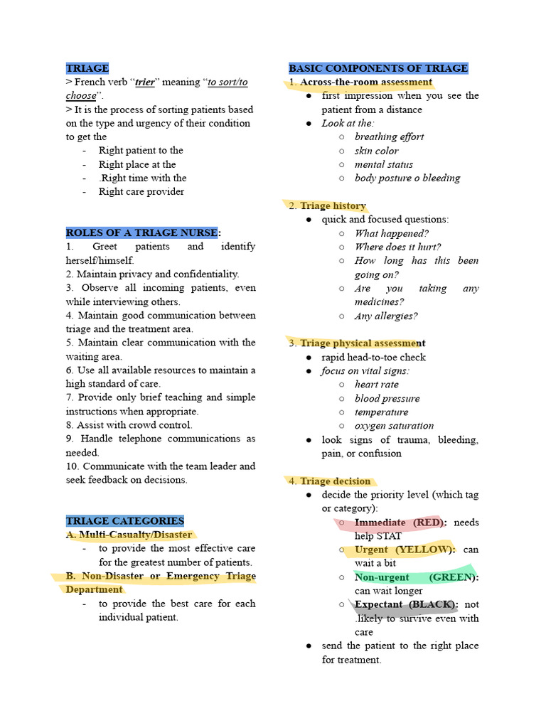 TRIAGE | PDF | Cardiopulmonary Resuscitation | Physiology