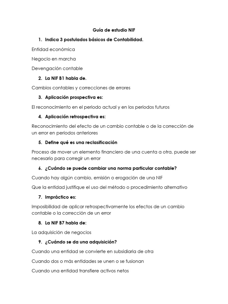 Guía NIF: Postulados y Normas Contables | PDF | Contabilidad | Moneda
