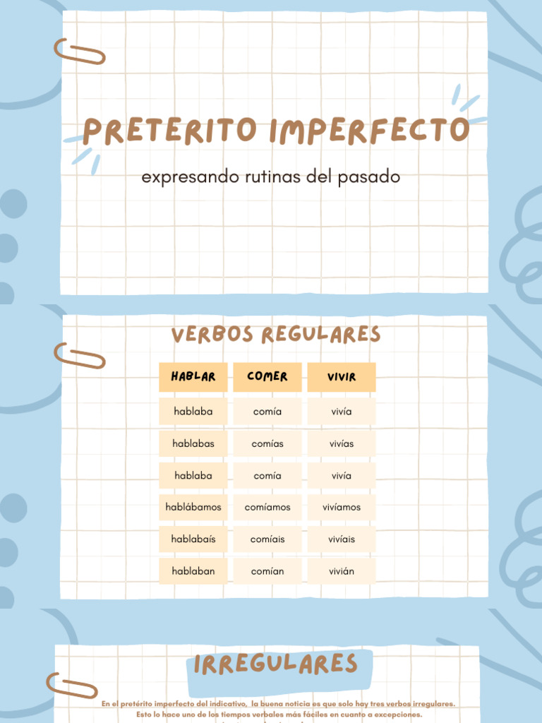 preterito imperfecto (3) | PDF | Verbo