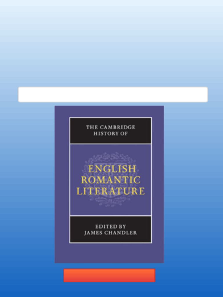 The Cambridge History of English Romantic Literature 1st Edition by ...