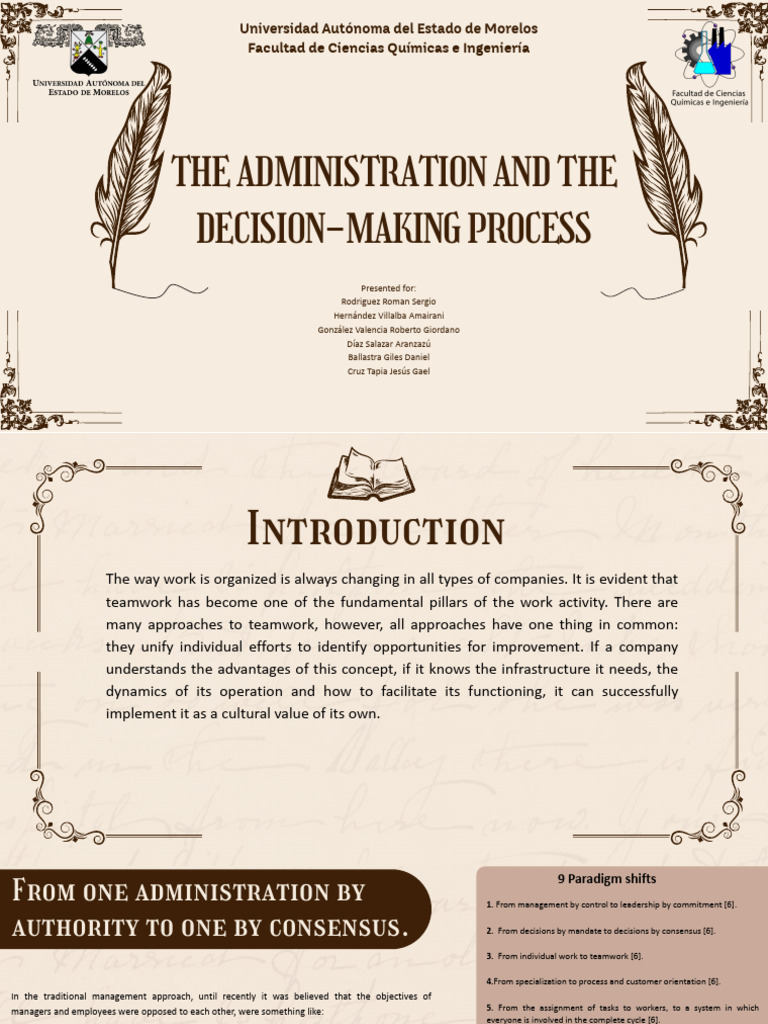 C) The Administration and The Decision-Making Process | PDF ...