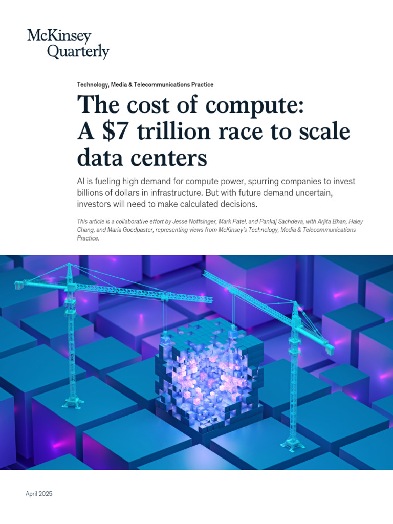 7 Trillion Investment In Data Centers Pdf Data Center Artificial