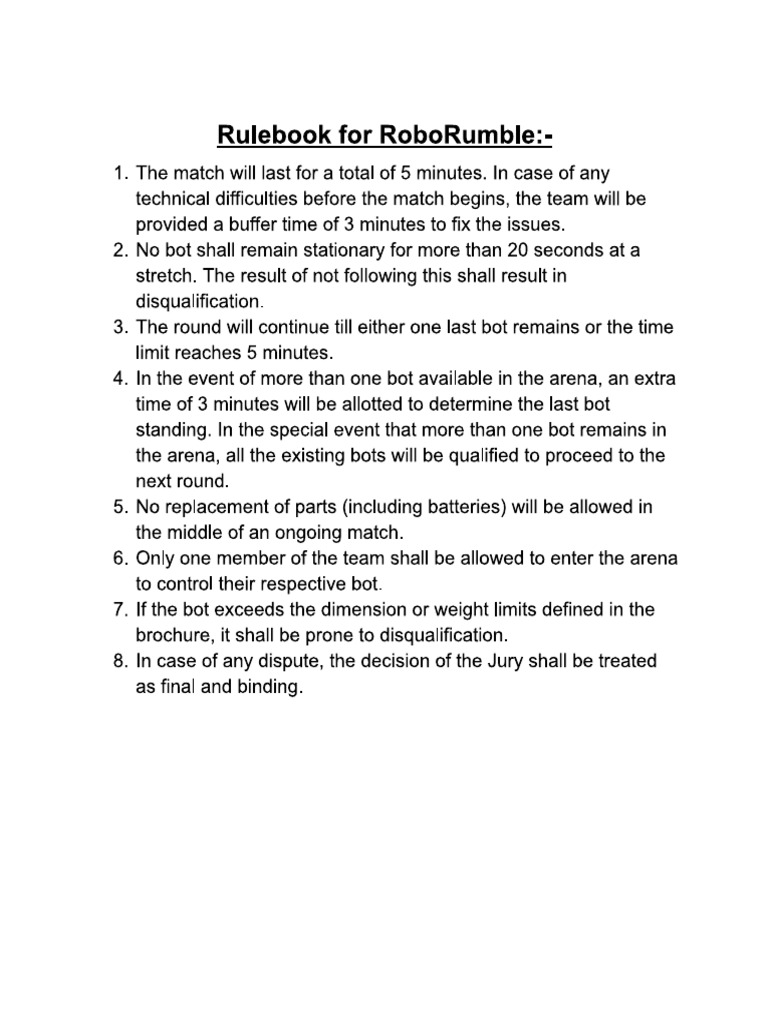 Rule Book | PDF