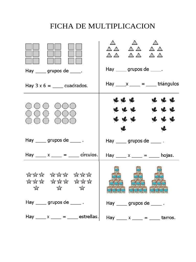 Partes de la Multiplicación para Niños | PDF