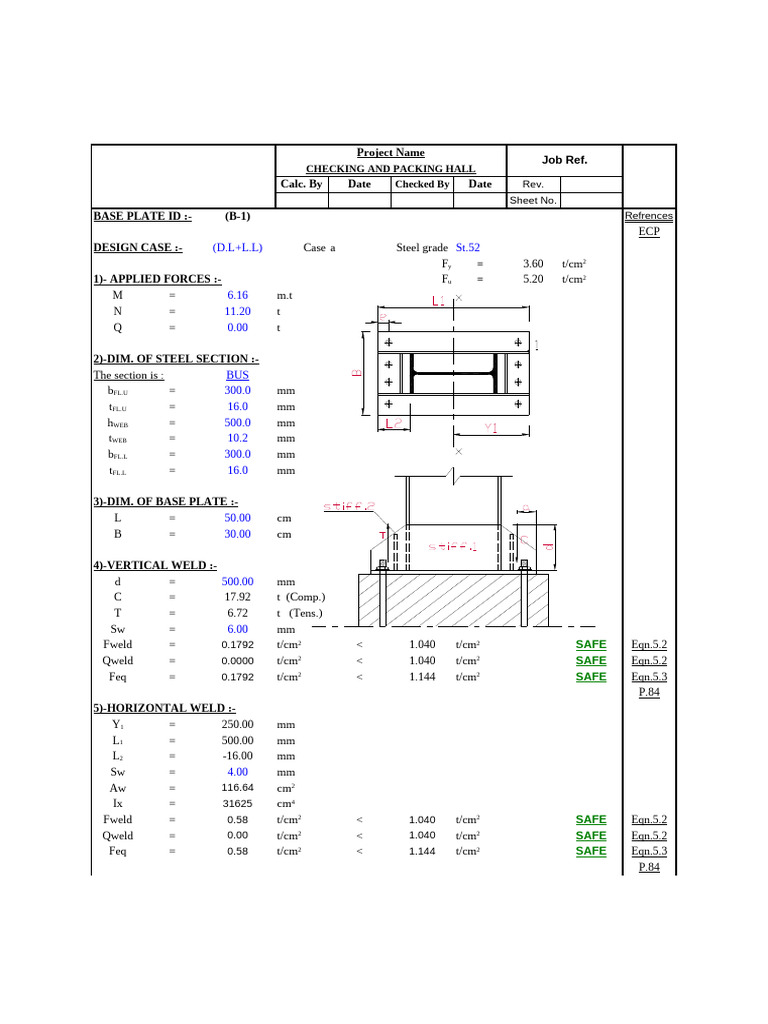 Fixed Base Plate | PDF