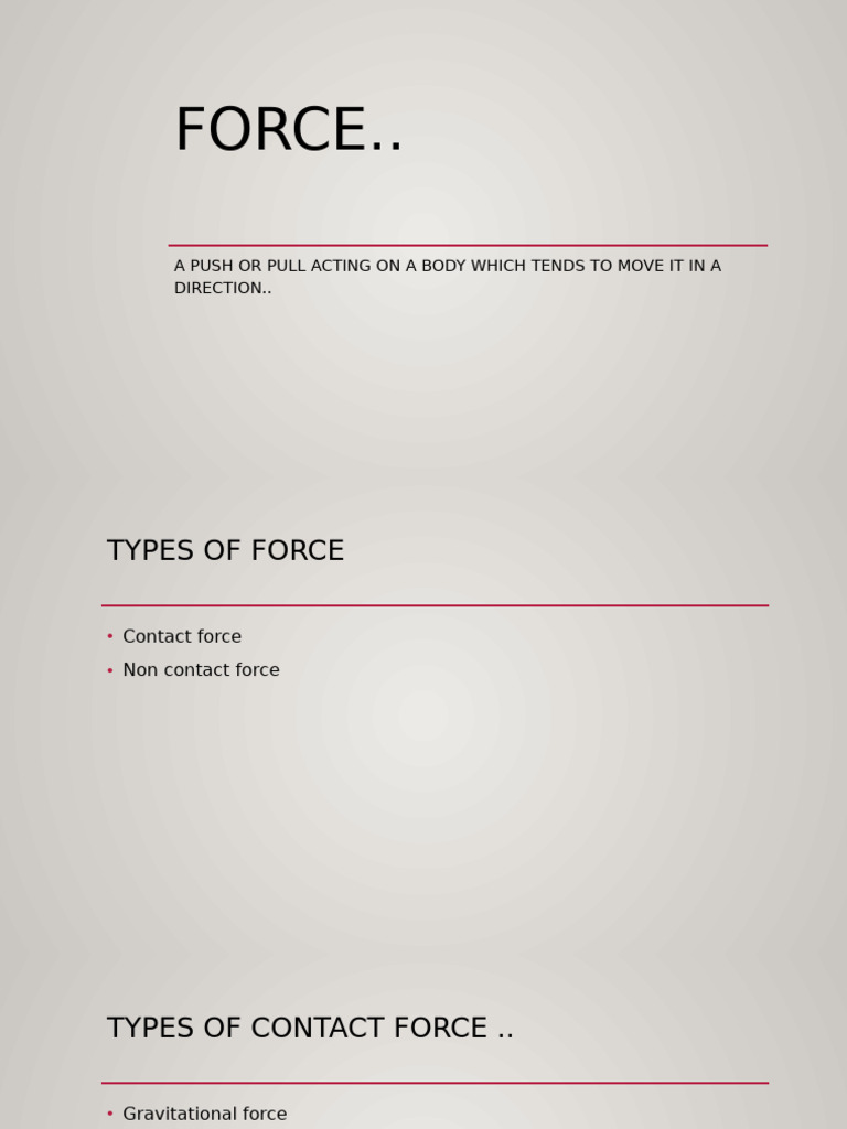 force ppt | PDF