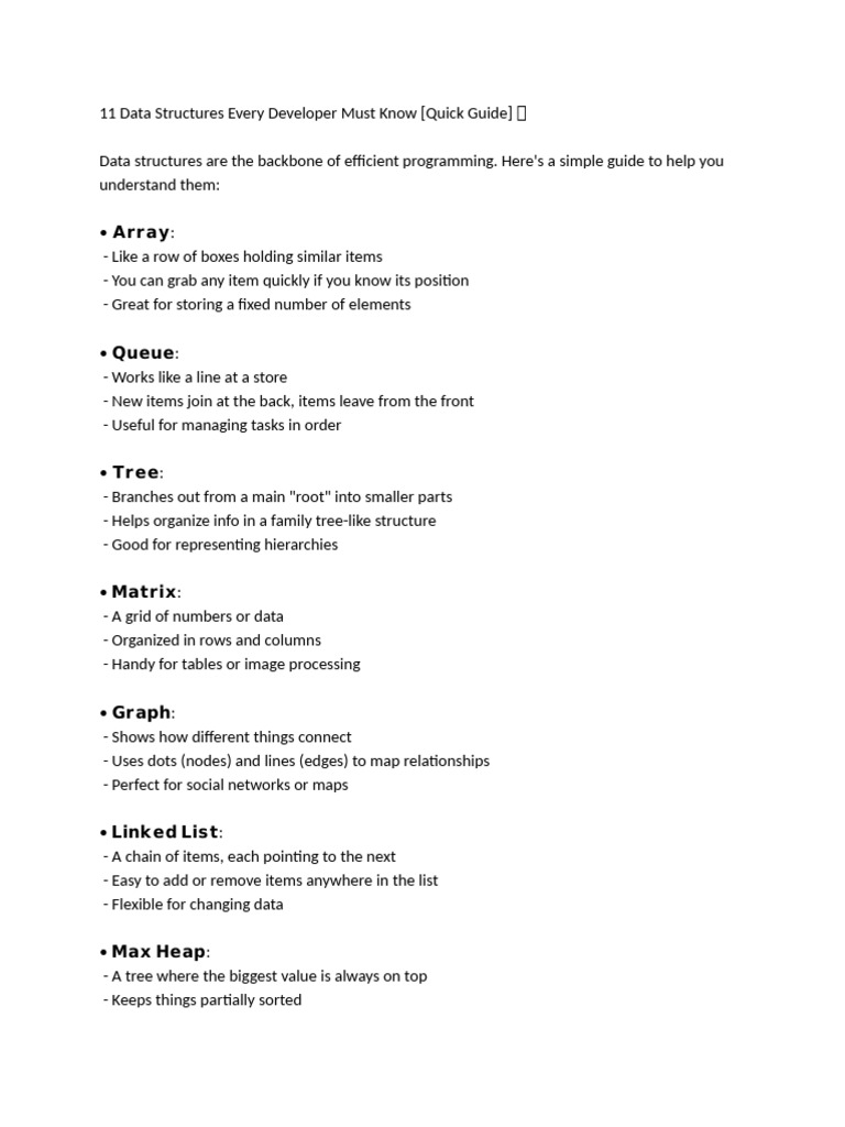 Essential Data Structures Guide | PDF