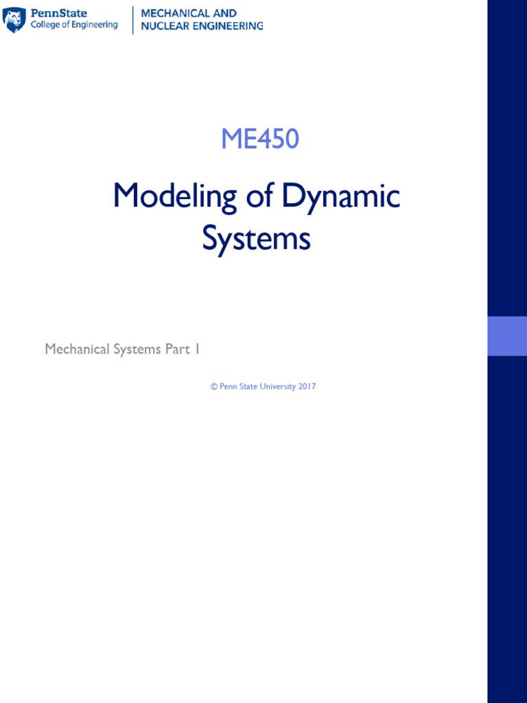 Lecture4 MechanicalSystems | PDF | Force | Damping