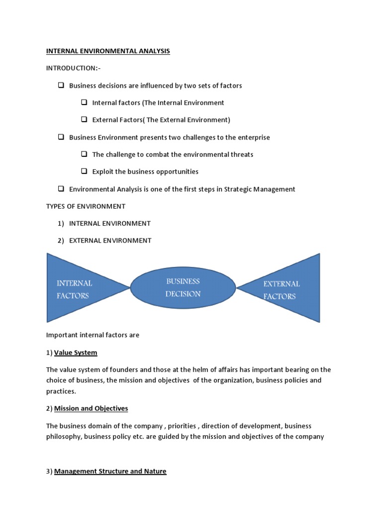 An In-Depth Analysis of Internal Environmental Factors and Their Impact ...
