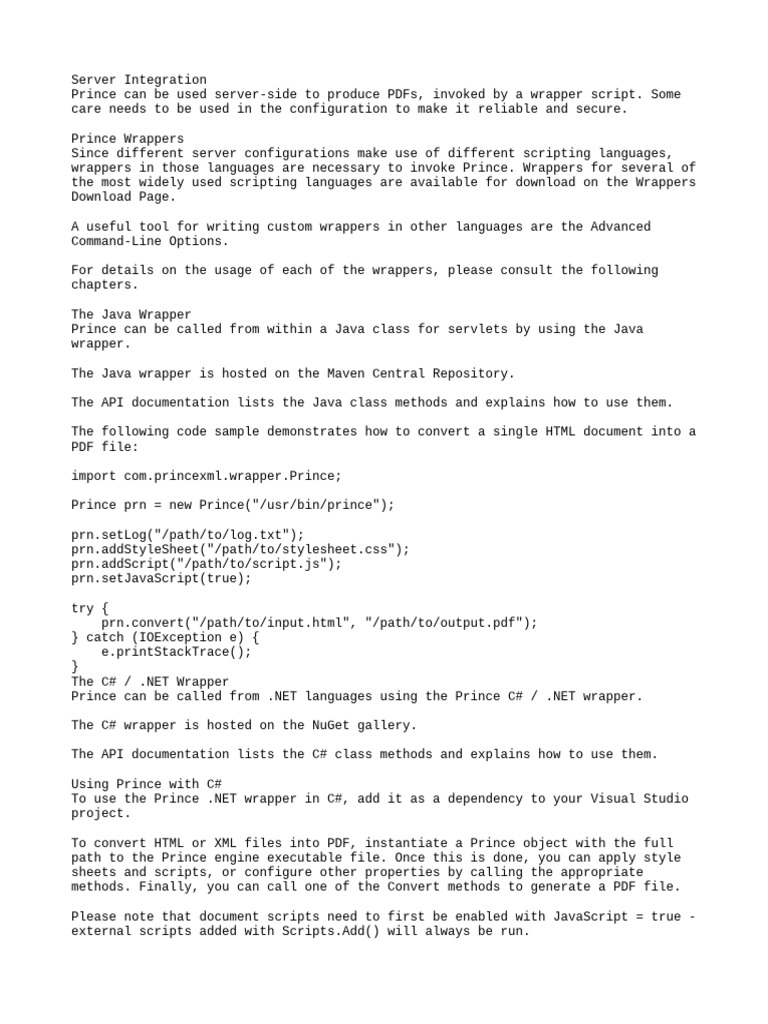 Server Integration | PDF | Html Element | Html