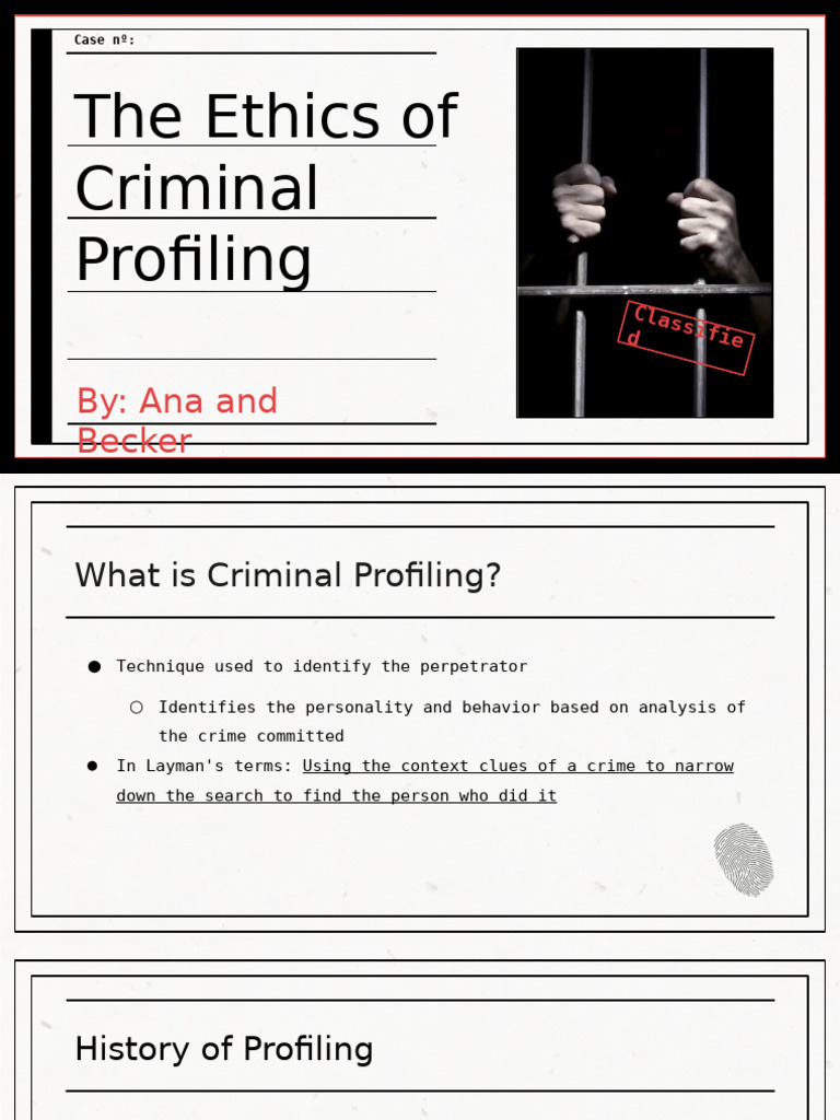 Ethics of Criminal Profiling | PDF | Offender Profiling | Crimes
