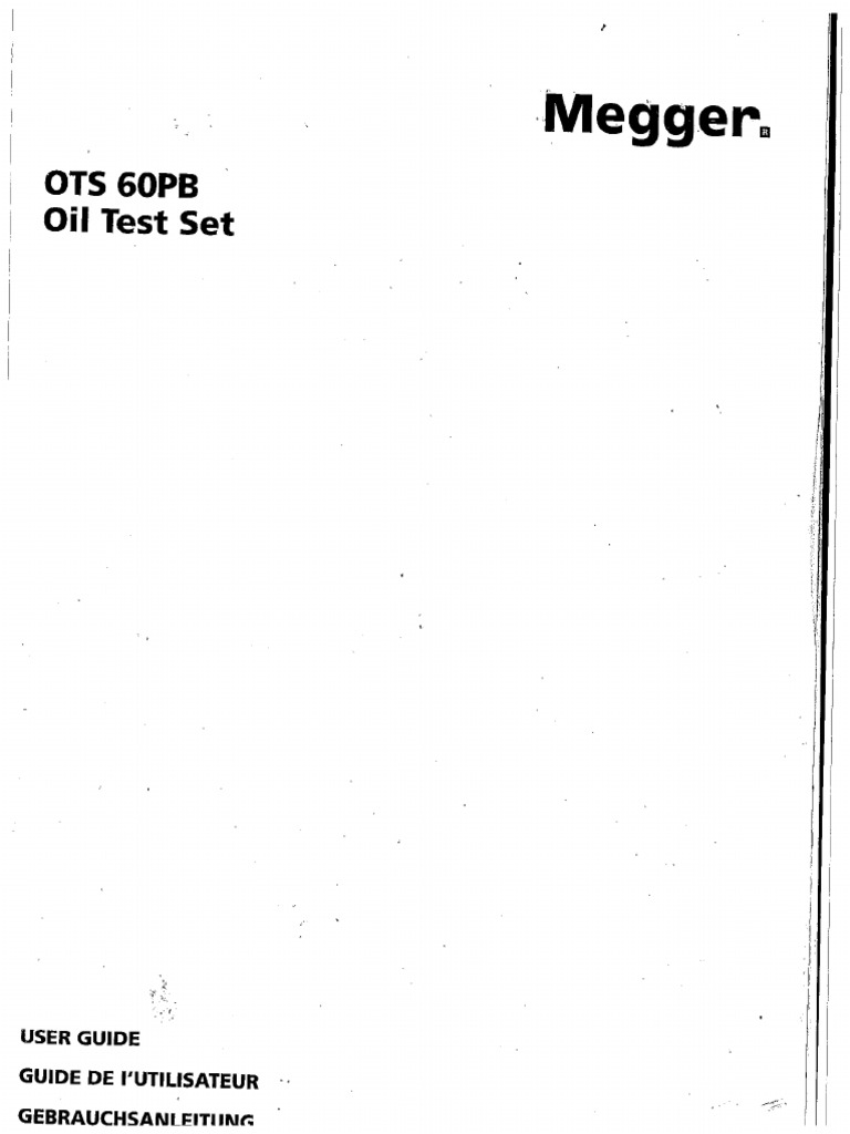 Megger OTS61PB Oil Test Set | PDF
