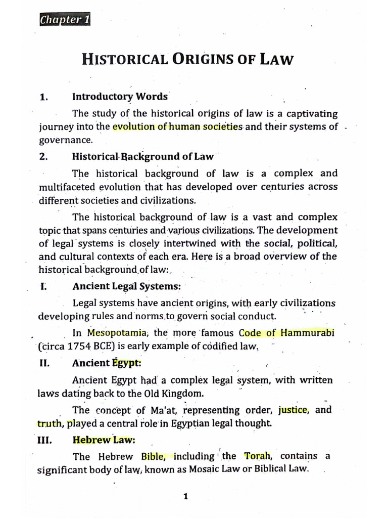 History of Law LLB Part.1 | PDF