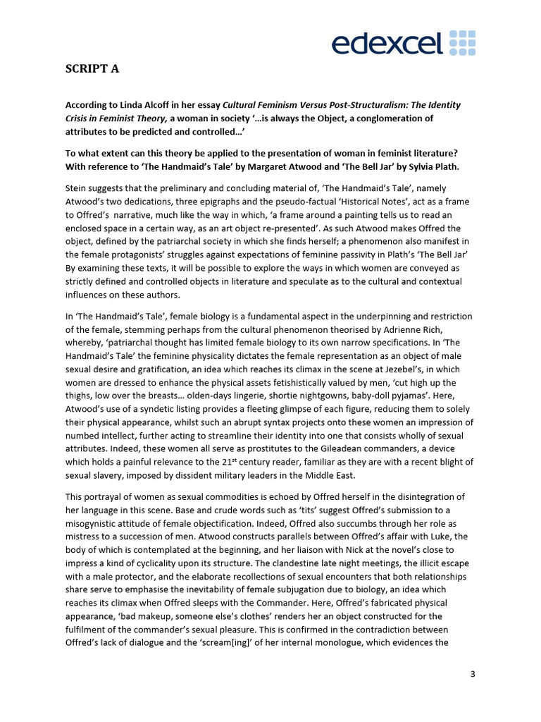 Feminine Objectification in Atwood and Plath | PDF | Narrative | Feminism