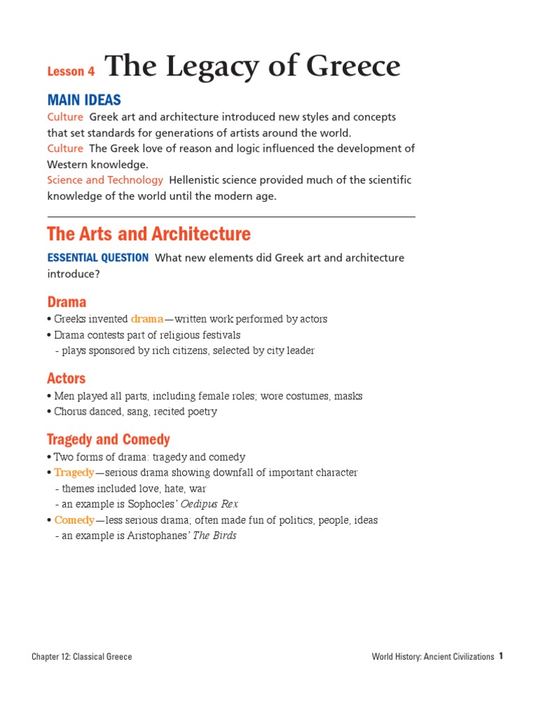 Legacy of Greece-Culture-Science and Tecnology | PDF | Socrates | Plato