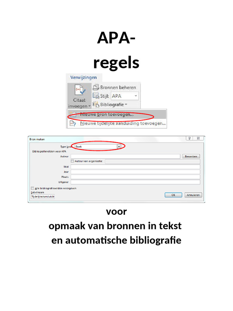 5V APA-regels Voor Opmaak en Bronvermelding 2425 (1) | PDF