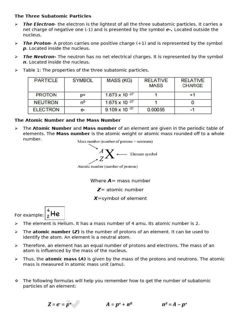 Overview of Subatomic Particles | PDF | Atoms | Proton