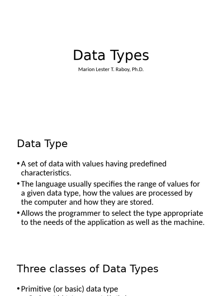 Understanding Data Types in C Programming | PDF | Data Type | Integer ...
