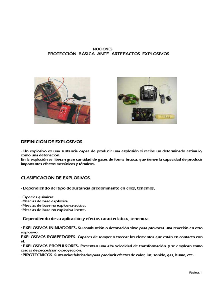 ARTEFACTOS-EXPLOSIVOS | Material explosivo | Combustión