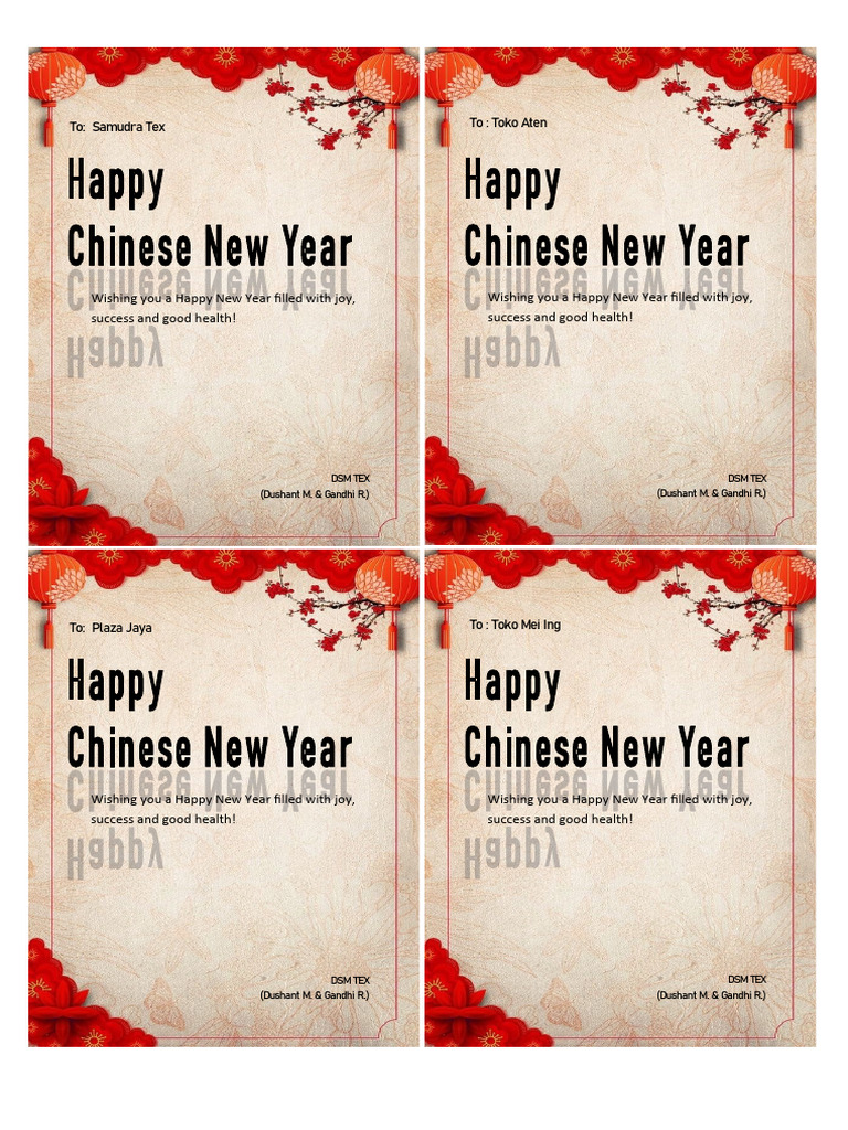Greeting Card Imlek | PDF