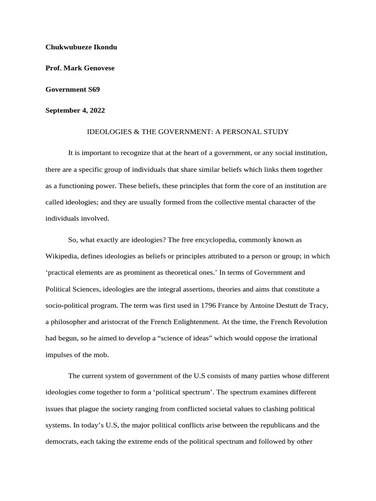 Government Assignment | PDF | Ideologies | Republican Party (United States)